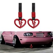 Xotic Tech 2 Pieces JDM Heart Shaped Car Handle Straps, Rear Bumper ...