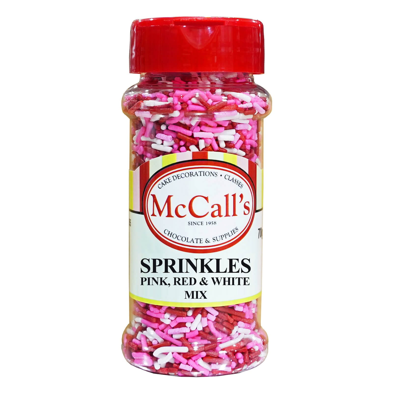 Click here for Mccall Pattern Sprinkles Pink Red & White Mix 70g... prices