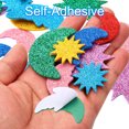 Uxcell Foam Stickers,2Pack 60Pc Adhesive Glitters Foam Shape Sticker ...