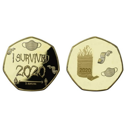 ruzhgo Lucky Challenge Coin Survival Souvenirs I Survived 2020 ...