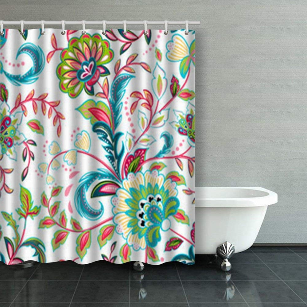 BPBOP Seamless Pattern Fantasy Flowers Natural Paisley Texture Shower ...