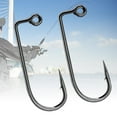 50Pcs/pack Fishing Aberdeen Hook High Carbon Steel Long Shank Carbon ...