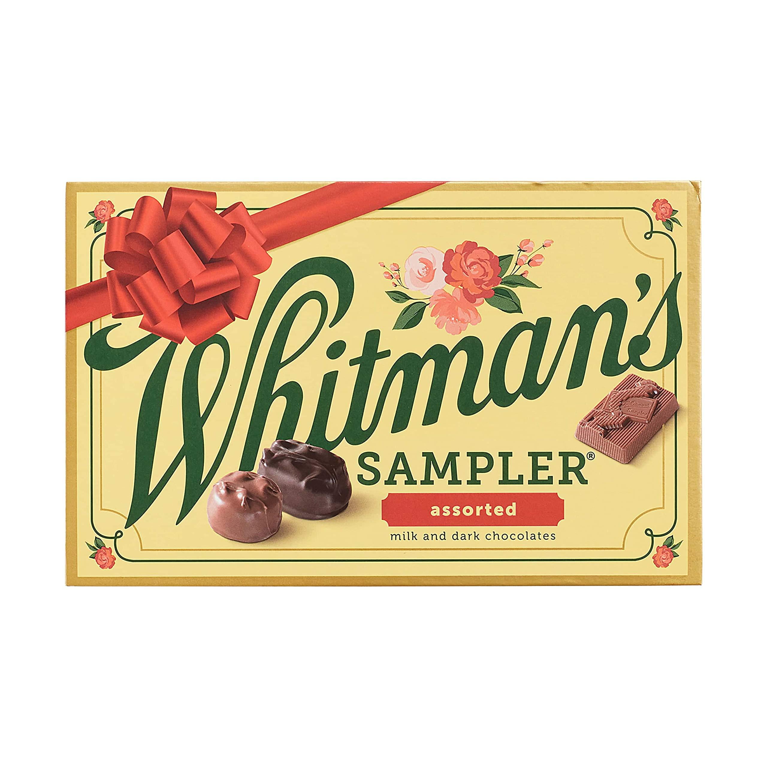 Whitman's Assorted Chocolates Holiday Sampler, 10 Ounce (22 Pieces ...