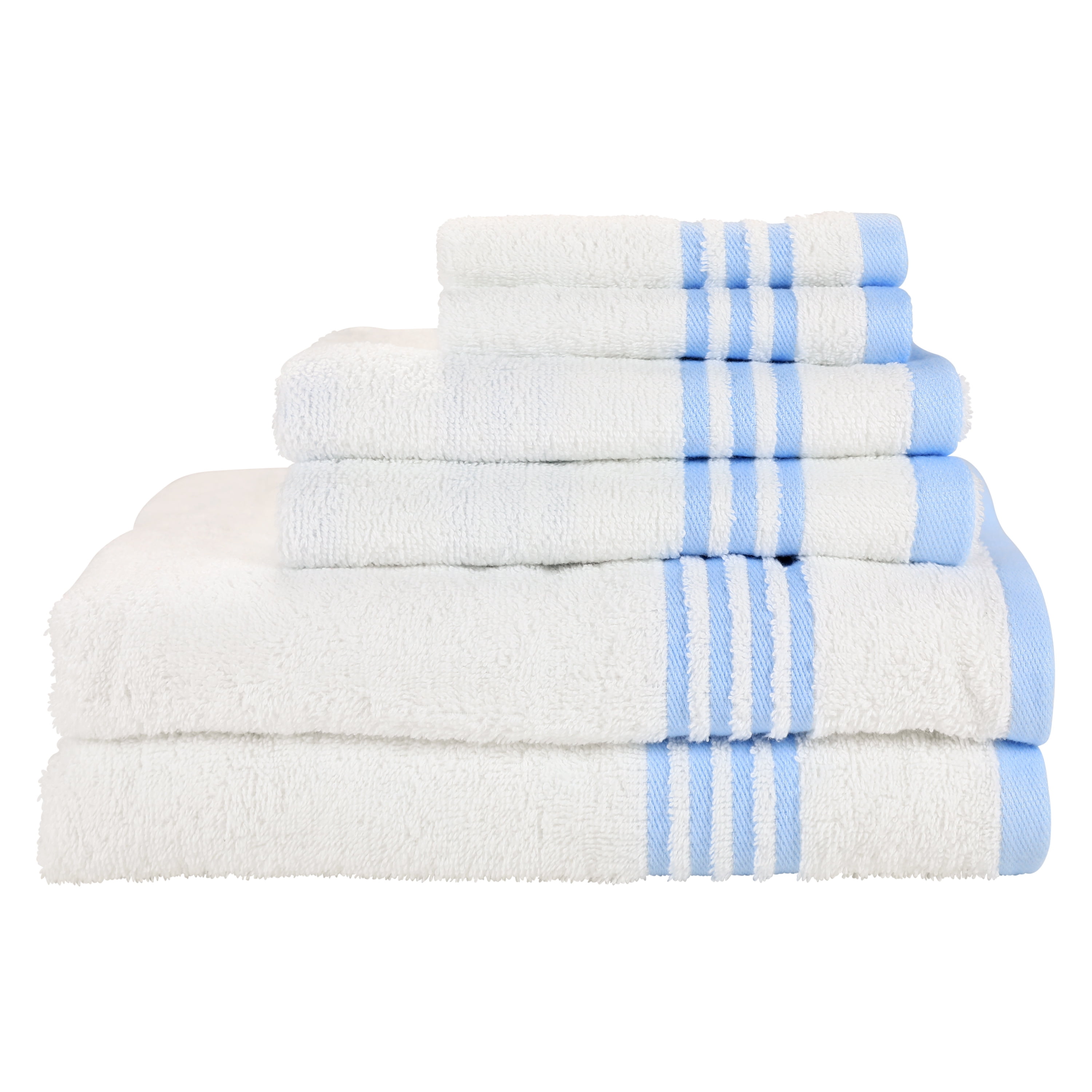 Arkwright 6 Piece Bathroom Towel Set Blue Stripes 2 Bath Towels 2 arkwright-6-piece-bathroom-towel-set-blue-stripes-2-bath-towels-2