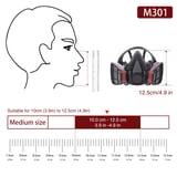 NASUM M301 Half Facepiece Respirator, Reusable Sanding & Painting Mask ...