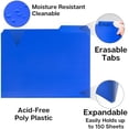Plastic Colored File Folders (24 Pack), Colorful 1/3 Tab Filing Folders ...