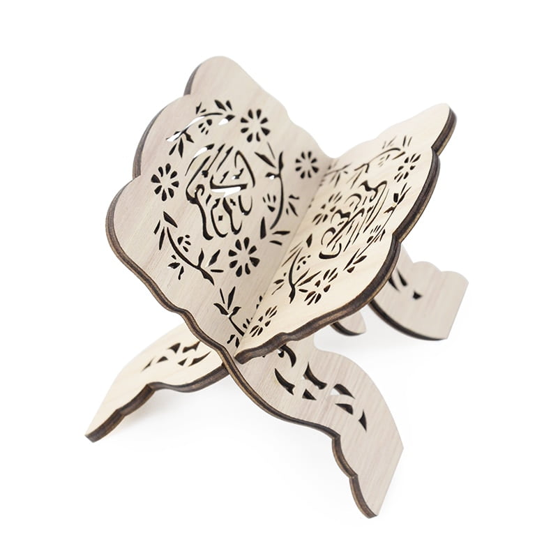 Ofocase Islam Eid Books Shelf Wooden Eid Mubarak Prayer Book Stand ...