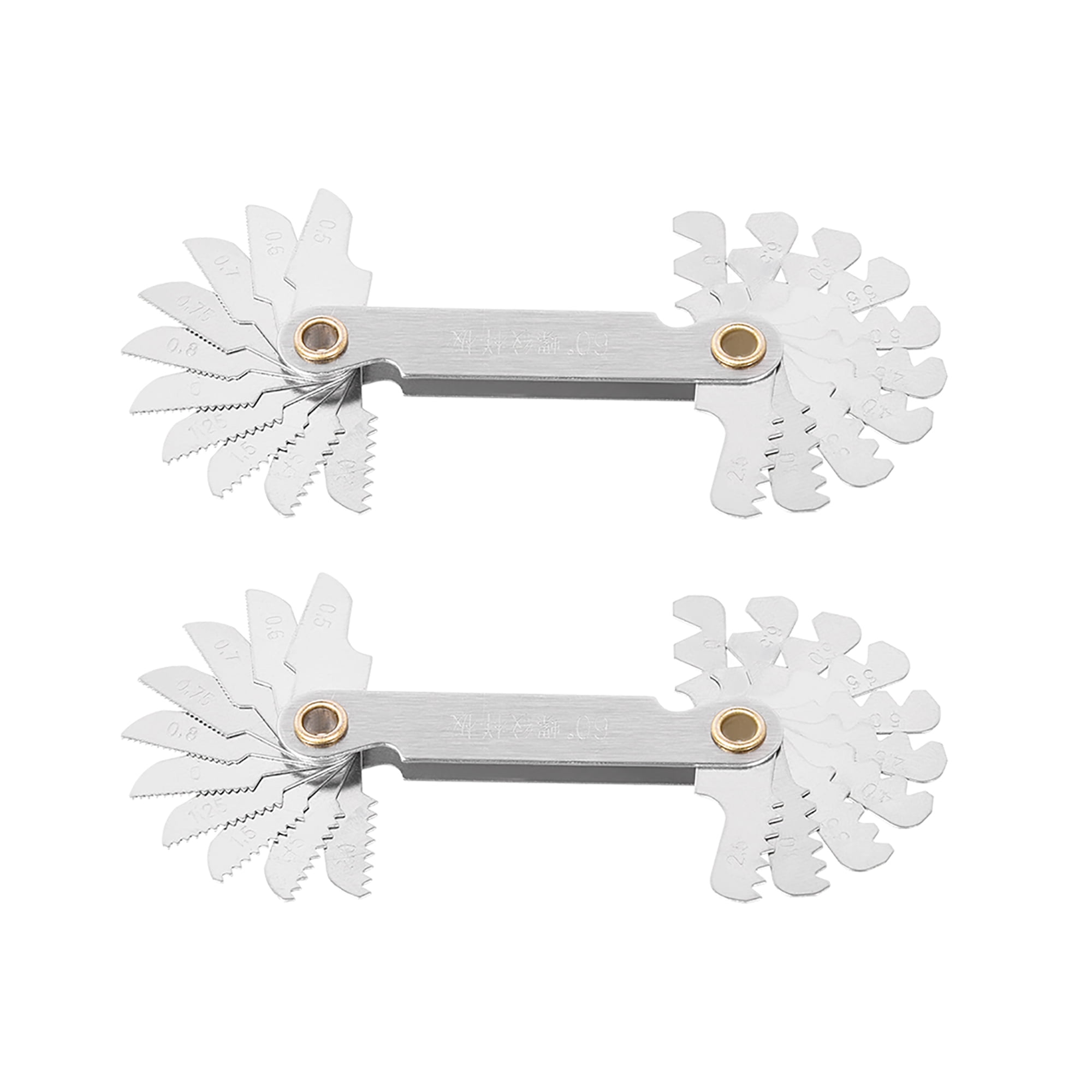0.5mm-7.0mm Screw Thread Pitch Cutting Gauge Tool Metric 60 Degree 2 ...