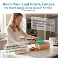 Bread Box – 13.5"×5.1"×5.1" Plastic Bread Storage Container with Tight ...