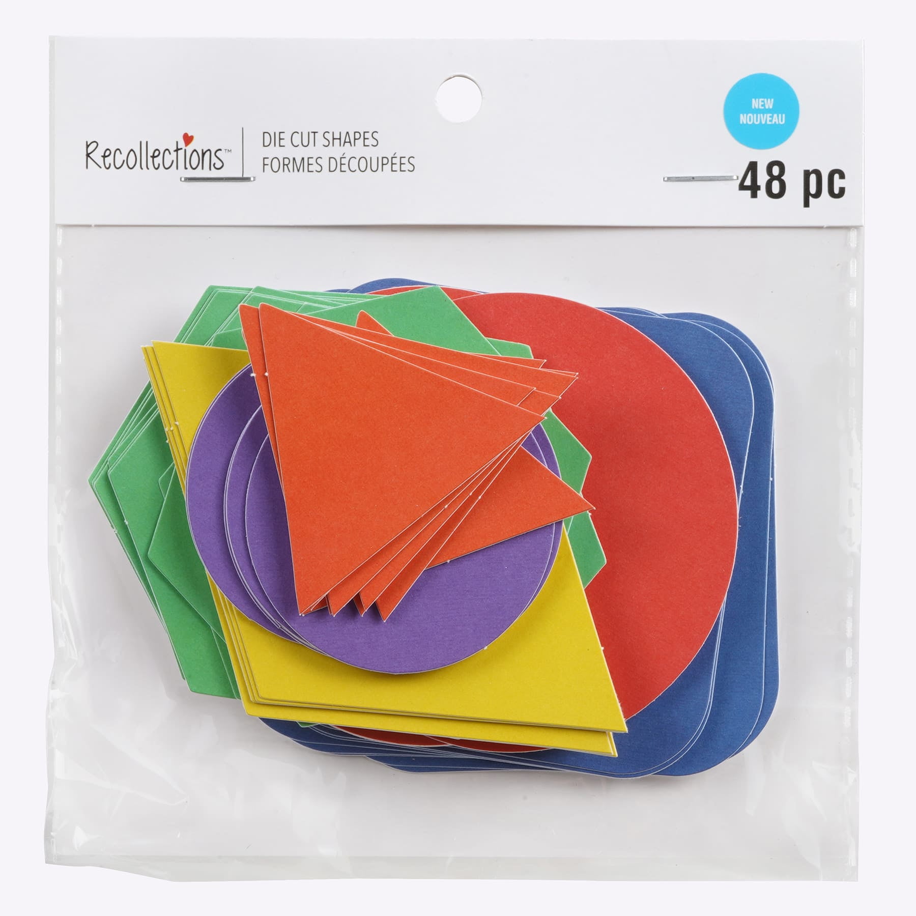 12 Packs: 48 ct. (576 total) Geometric Die Cut Shapes by Recollections ...