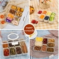 QCQHDU Divided Serving Tray with Lid, 8 Compartment Container, Portable ...