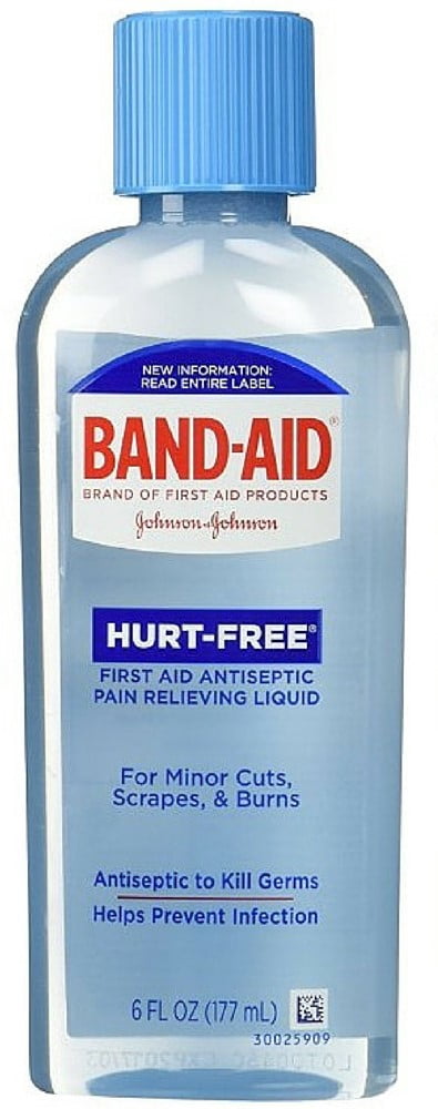 Band Aid Brand First Aid Hurt-Free Antiseptic Wash Treatment, 6 fl. oz ...