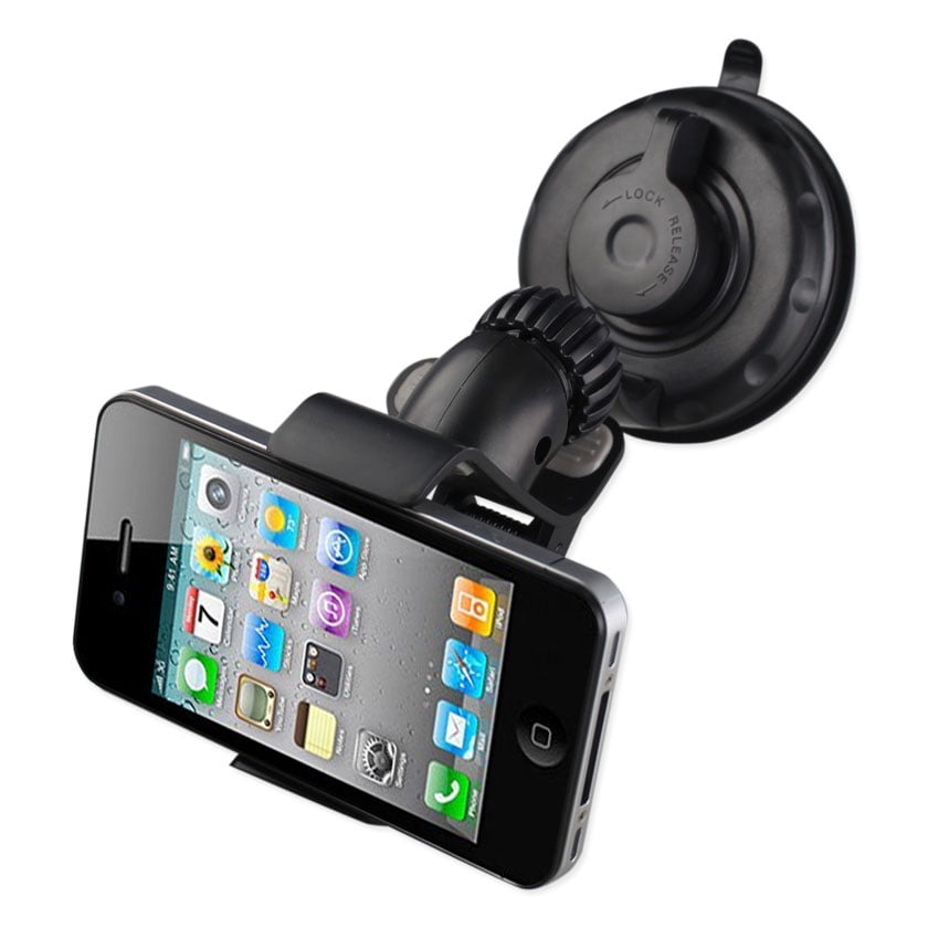 360 Universal Suction Glass Window Phone Holder In Black - Walmart.com