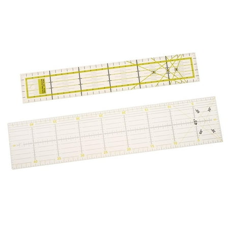 2 Pieces Rectangle Quilting Template Ruler Patchwork DIY Tailor Quilter ...