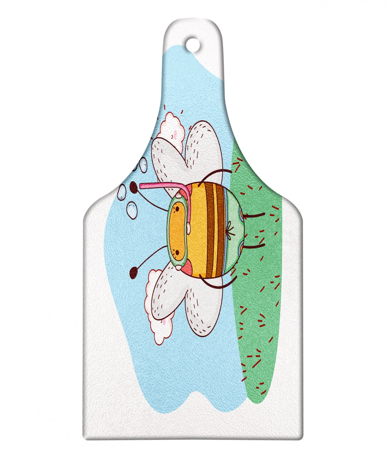 Queen Bee Cutting Board, Funny Cartoon Style Character Wearing a ...