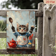 8x12 Inches Vintage Calico Kitten Chef Wall Art, Painterly Rustic ...