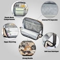 8.3"x5.9" Large-Capacity Multi-Pocket Vertical Pencil Case Vintage ...