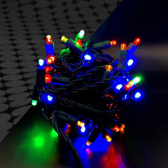 Set of 50 Multi-Color 5mm LED Mini Lights with 4in Spacing - Walmart.com