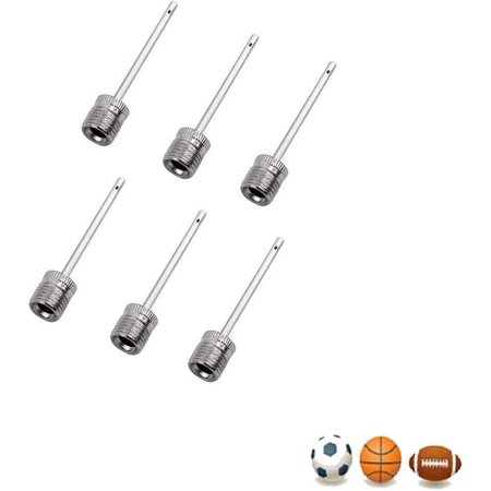 6 Pcs Ball Pump Needle Sports Balls Stainless Steel Inflator Needles ...
