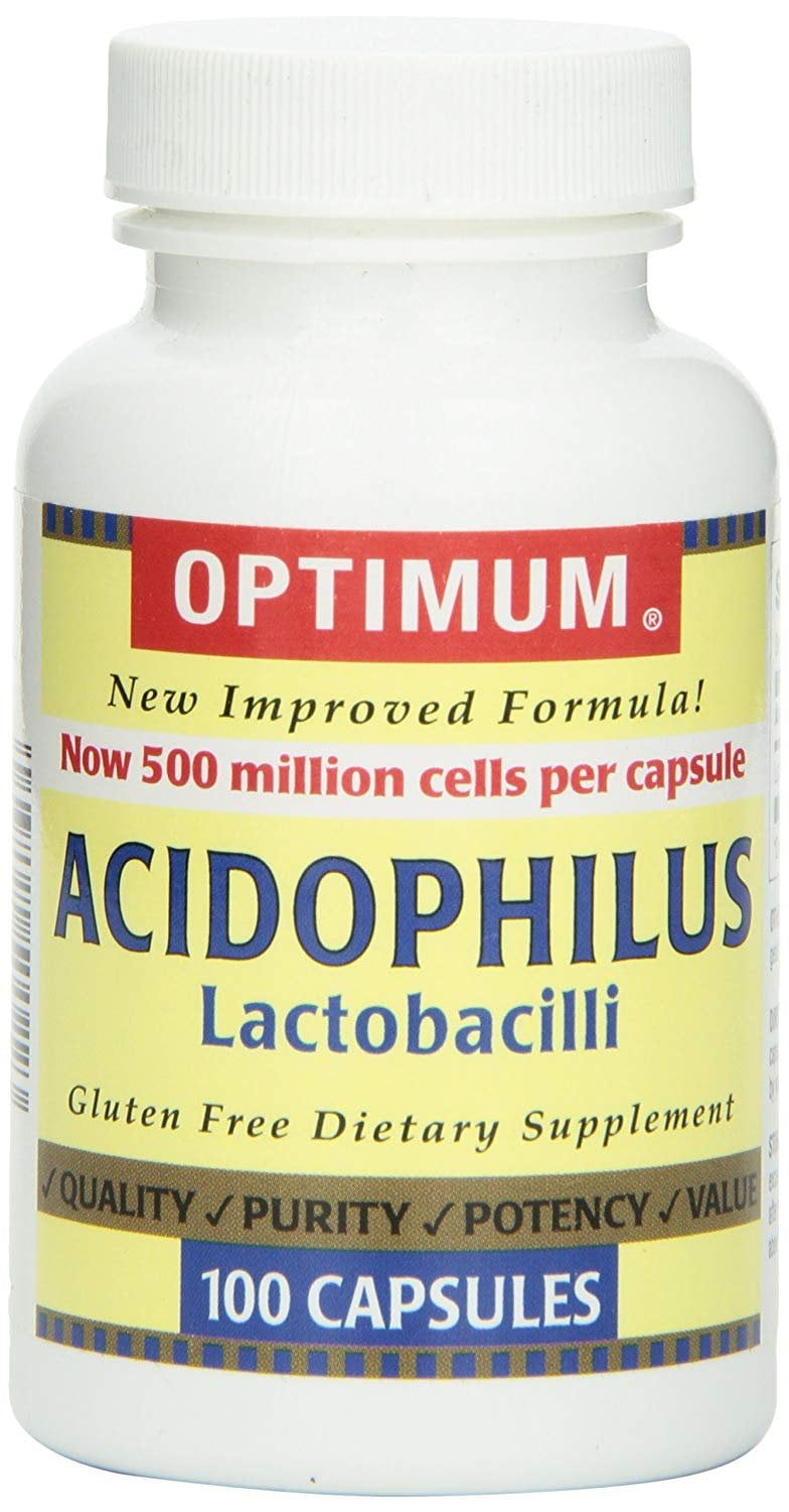 Optimum Acidophilus Lactobacilli Capsules, 100 Count - Walmart.com
