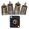 Panel Mount Solder Adapter, Female to Terminal, Copper Connector for ...