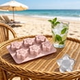 7.2*4.5" Ice Cube Tray with Lid Cherry Blossom Shape, 6 Cavity Silicone ...