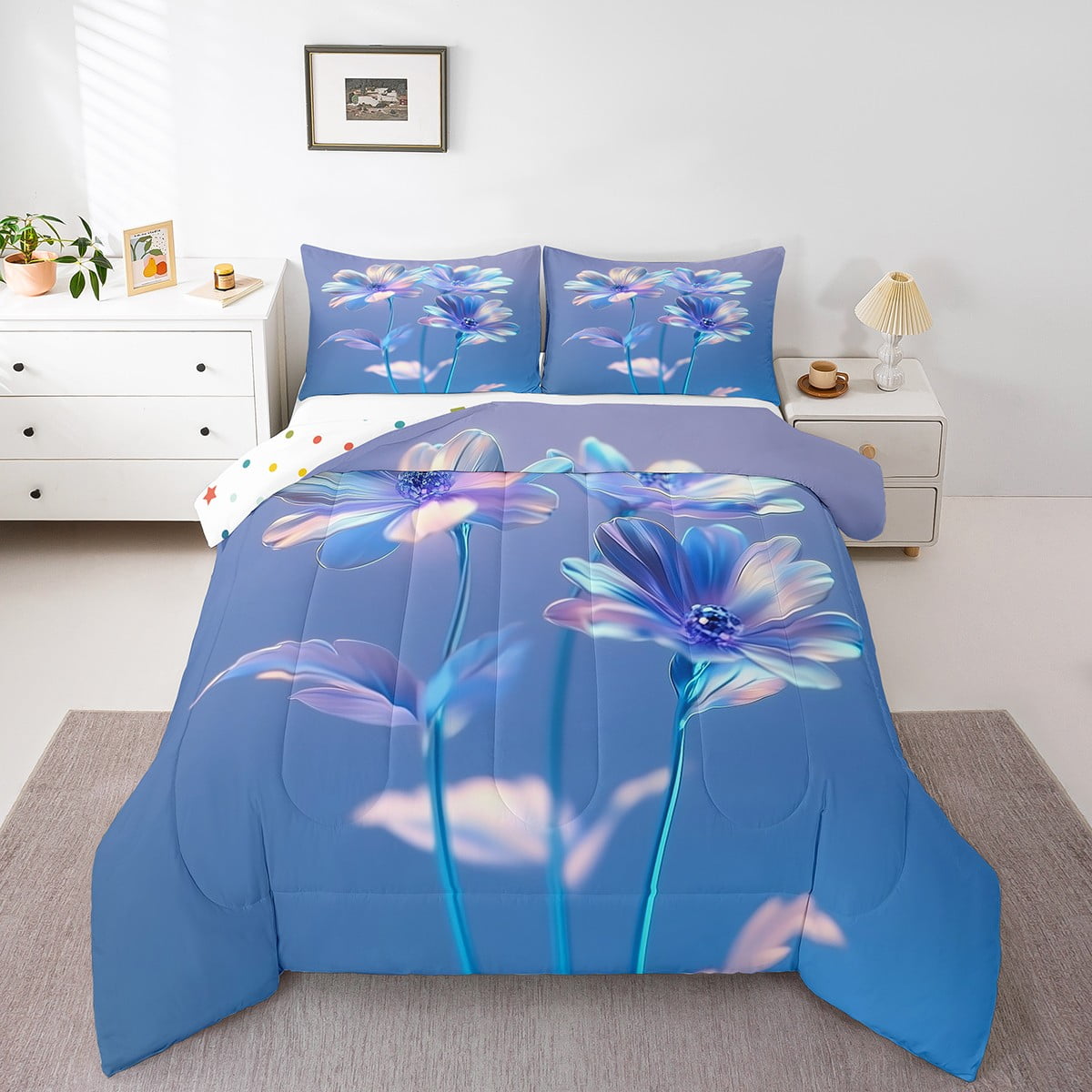 Click here for Yst All Season Daisy Full Soft Cozy Comforter Set... prices