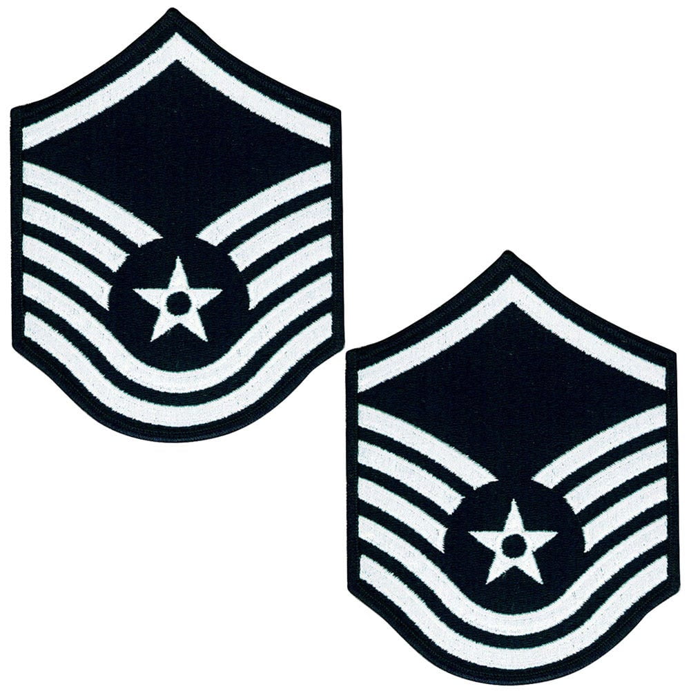 Air Force Master Sergeant E-7 Full Color Embroidered Enlisted Rank ...