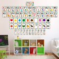 D-FantiX Educational Preschool Bulletin Board Set with Alphabet Numbers Colors Shapes Posters ...