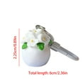 Cartoon Flower Pot Keychain With Colorful Resin Design, Charm For Bag ...