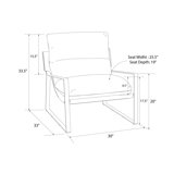 DHP Gatsby Upholstered Sling Accent Chair, Ivory Linen - Walmart.com