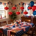 6pcs Red White Blue Onion Shaped Bauble Ornaments, Patriotic Hanging ...