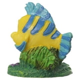Penn-Plax Little Mermaid Aquarium Ornament – Flounder – Mini Resin ...