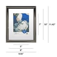 Mainstays 8x10 Matted to 5x7 Shiny Metal Tabletop Picture Frame, Silver ...