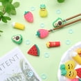 1 Set 18Pcs Fruit Chips Ice Cream Cartoon Style Silicone Knitting ...