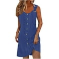 Horkkom Summer Dresses for Women 2025 Sundresses Sleeveless Beach ...
