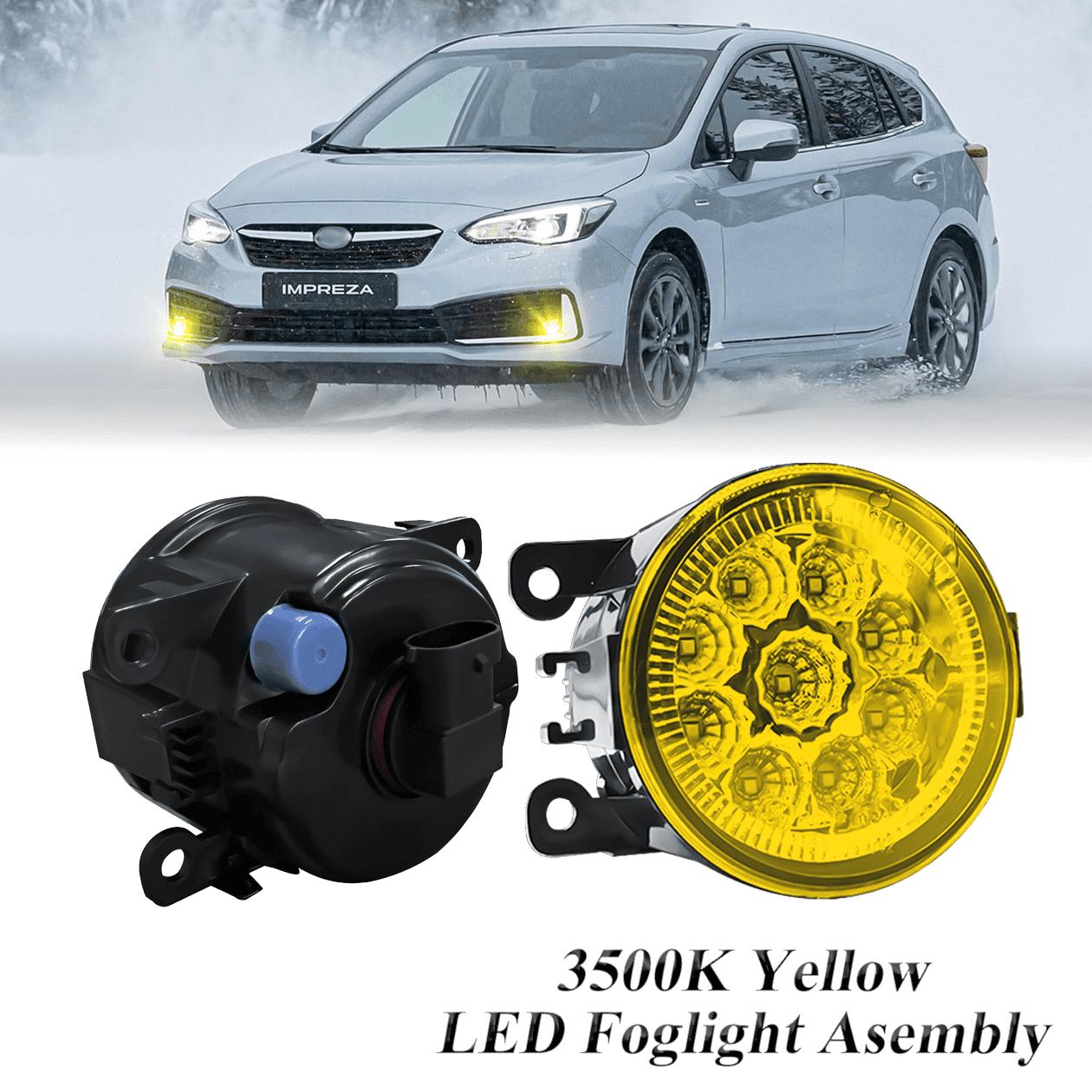 Click here for Aqj Pair Round Led Fog Lights For Subaru Impreza 2... prices