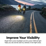 Schwinn USB Rechargeable Light Set, 500 Lumens, Black - Walmart.com