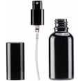 Black Glass Spray Bottles 1oz, with Small Fine Mist Spray, Metal Cap ...