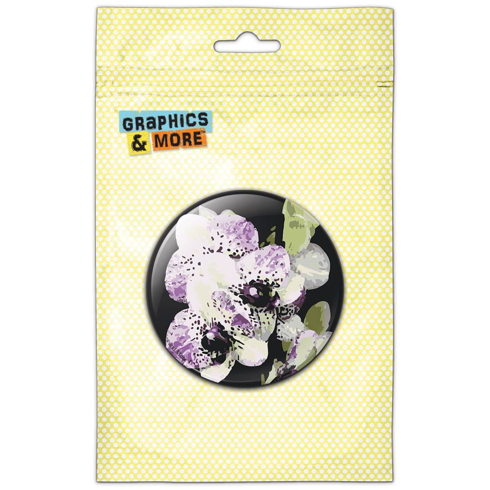 Purple White Orchid Refrigerator Button Magnet - Walmart.com