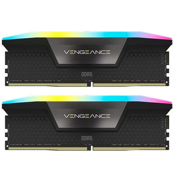 Memoria RAM DDR5 64GB 5200MT/s CORSAIR VENGEANCE RGB 2x32GB Negro ...