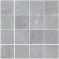 Splendor 11.81 in. x 11.81 in. Matte Gray Porcelain Mosaic Wall and ...