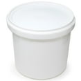 Berry Plastics Venture Round Low Profile Deli Tub White, 85 oz., 6.87 ...