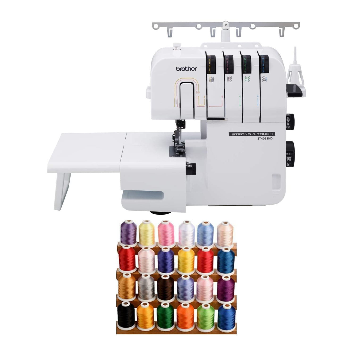 Brother ST4031HD Serger Durable Metal Frame Overlock Machine Bundle ...
