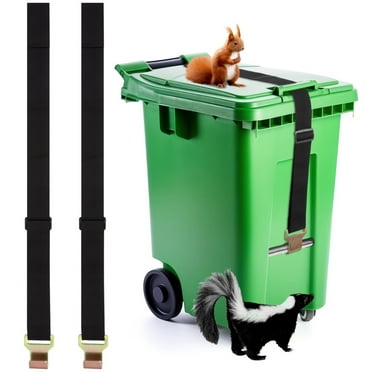 Heavy-Duty Trash Can Lock for Raccoons, Large Garbage Lid Lock, Bungee ...