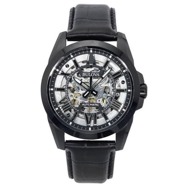 Bulova Men's Automatic Silver Skeleton Dial Stainless Steel Bracelet ...