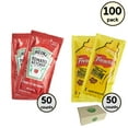 Heinz Tomato Ketchup, French's Classic Yellow Mustard Packets, 100 ...