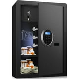 RETLLAS 1.65 Cu.ft. Fireproof Safe, Keys & Digital Ring Keypad Lock ...