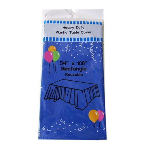 (6 Pack) Royal BLue Premium Rectangle Heavy-Duty Plastic Table Covers ...