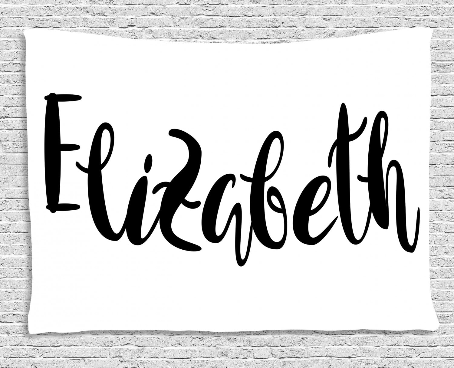 Elizabeth Tapestry, Monochrome Inscription Style Modern Calligraphy ...